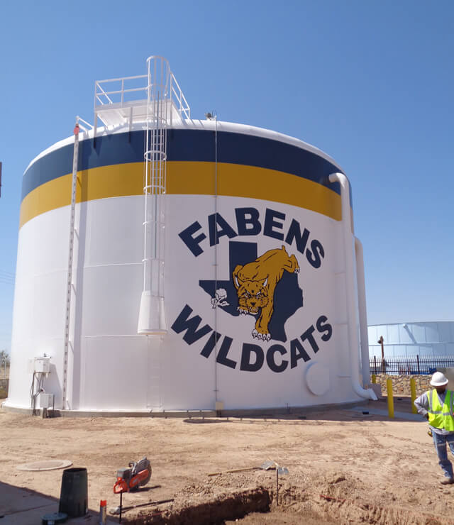 Fabens, TX (2017) Steel Water Storage Tank Project | D&R Tank